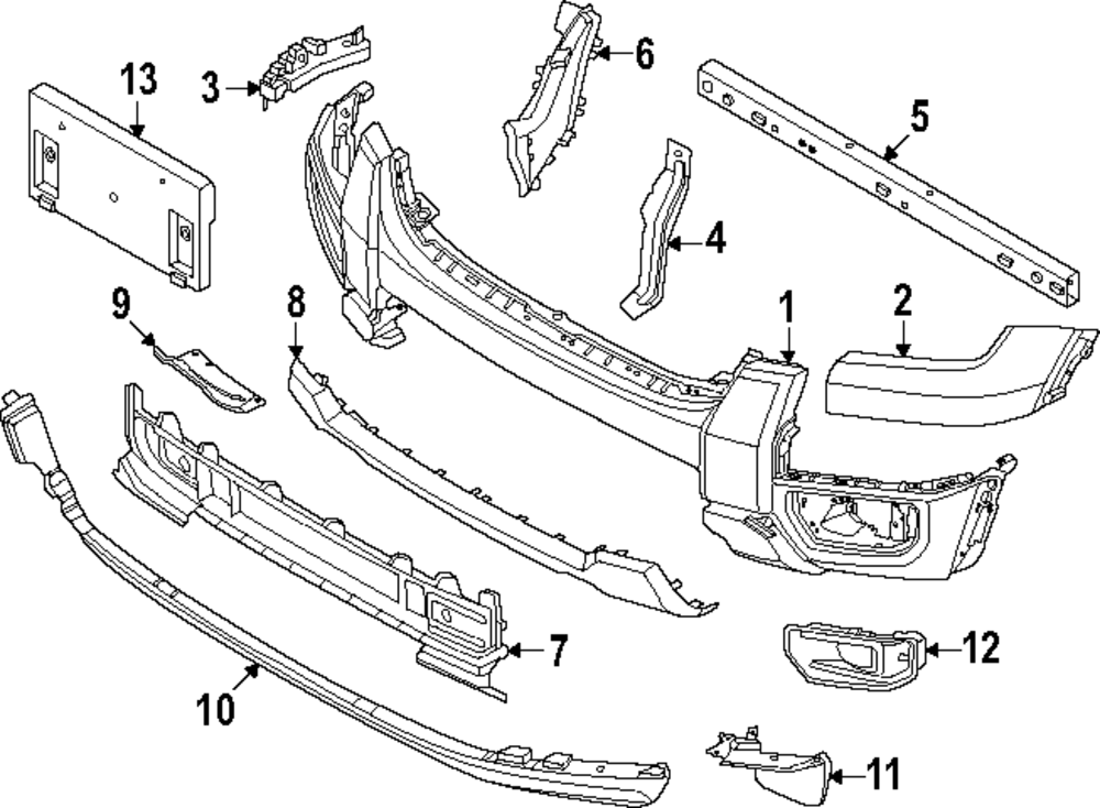 2024 Ford Ranger Bumper N1WZ-17D957-EDPTM | OEM Parts Online