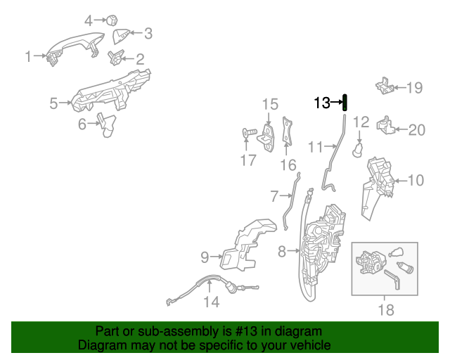 099-766-05-00-9051 - Button F Door Lock System 2015-2020 Mercedes-Benz ...