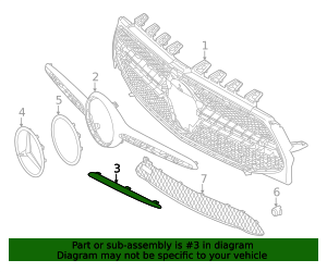 177-888-13-00-64 - Center Molding Trim 2019-2023 Mercedes-Benz ...