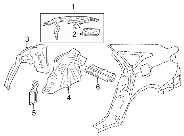 64301-TVA-A00ZZ - Wheel Housing Side Panel 2018-2022 Honda Accord ...