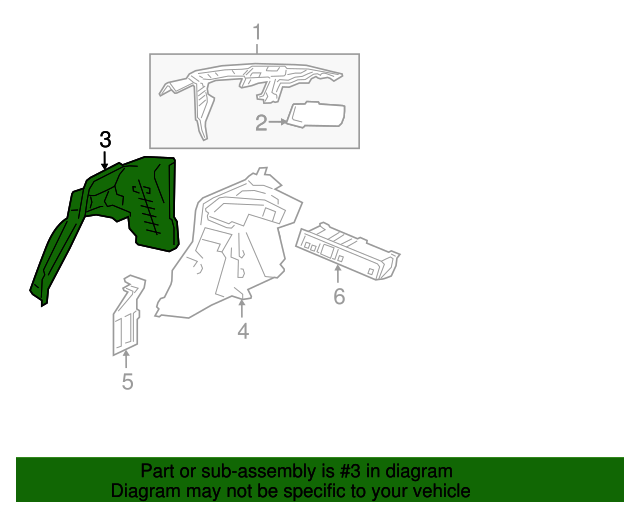 64701-TVA-A00ZZ - Outer Wheelhouse 2018-2022 Honda Accord | Honda Parts ...