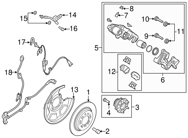 Genuine Rear Speed Sensor for 2016-2019 Hyundai Sonata | Part# 59910 ...
