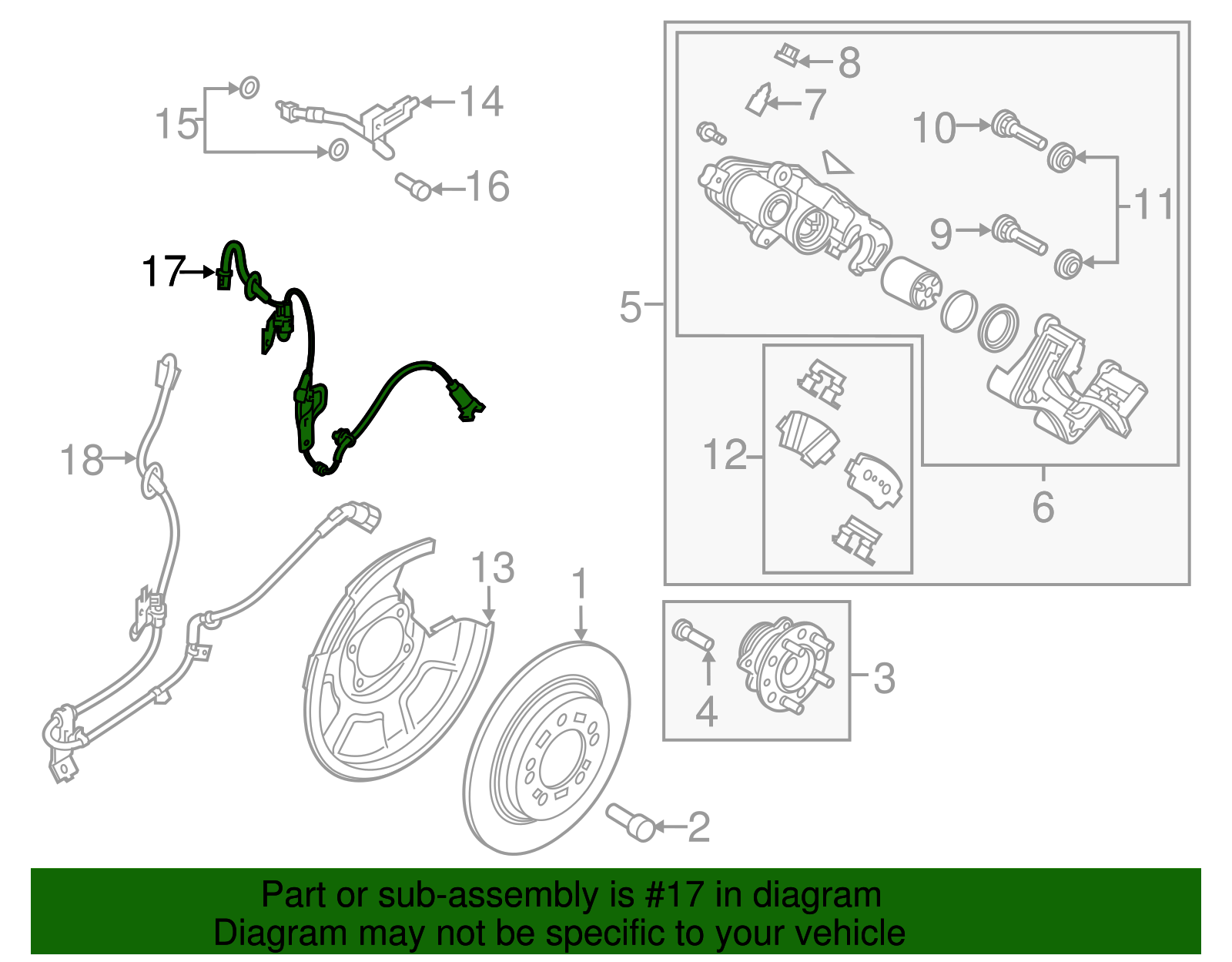2015-2019 Hyundai Sonata ABS Wheel Speed Sensor Wiring Harness 59910 ...