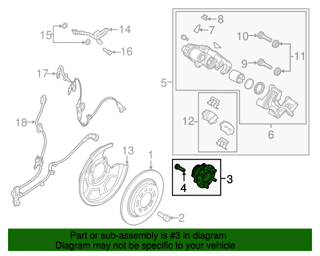 2015-2022 Hyundai Hub & Bearing Assembly 52730-C1100 | OEM Parts Online