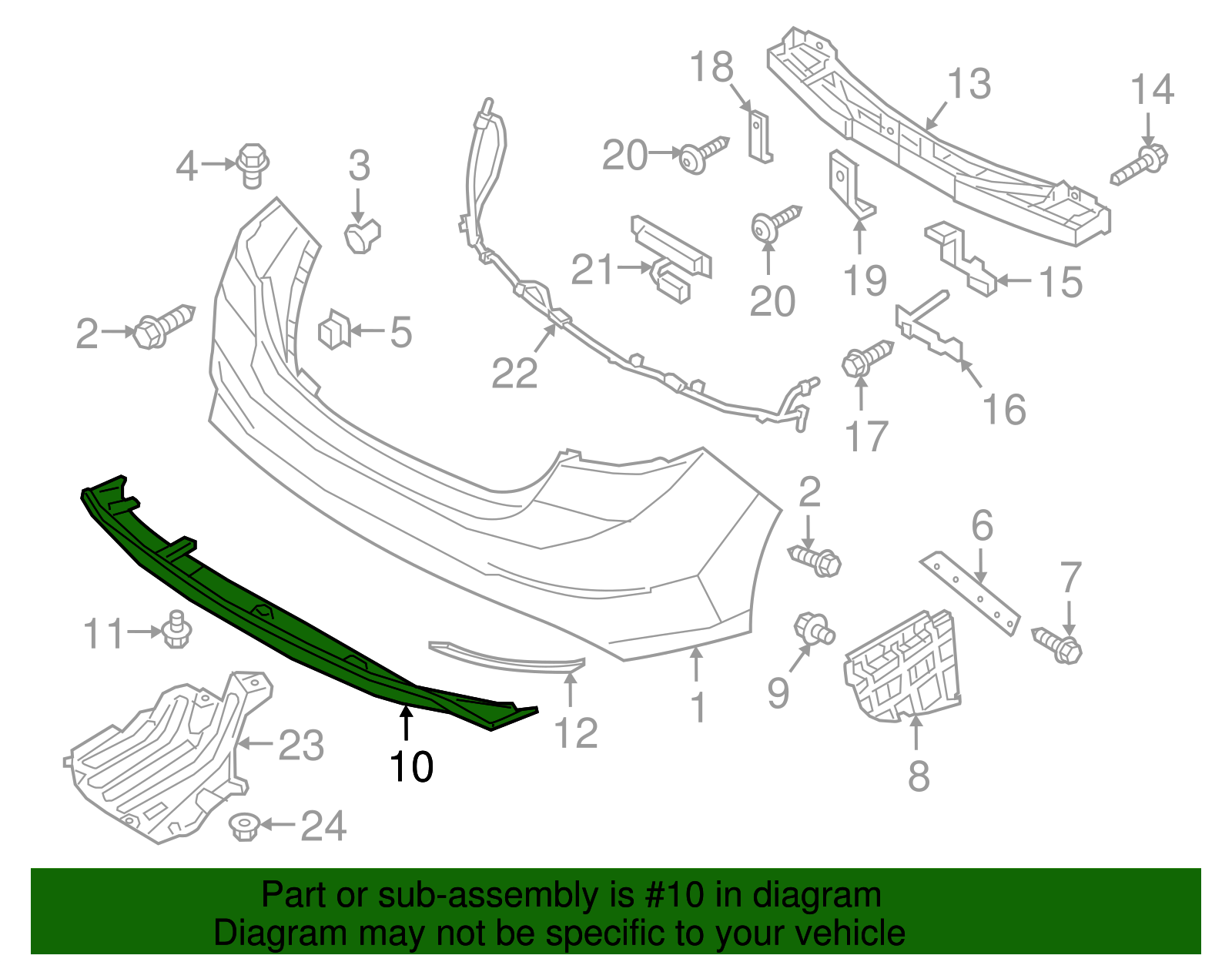 2017-2018 Hyundai Elantra Lower Cover 86612-F2000 | OEM Parts Online