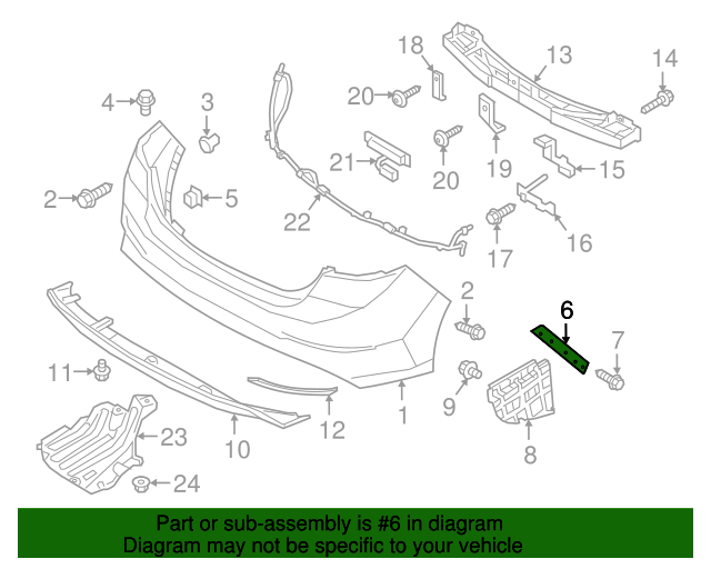 86614-F2000 - Bumper Guide 2017-2018 Hyundai Elantra | AutoNationParts.com