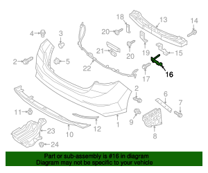 2017-2018 Hyundai Elantra Impact Bar Stay 86642-F2100 | Hyundai ...