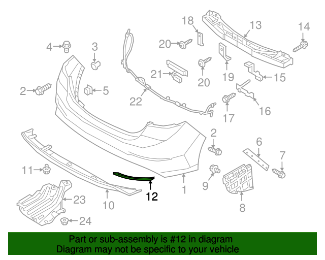 92405-F2000 - Reflector - 2017-2018 Hyundai Elantra | World OEM Parts ...