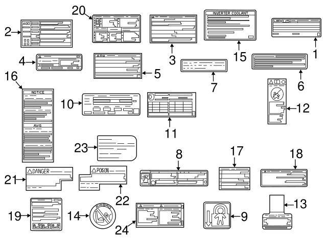 11285-0V011 - Label For 2010-2021 Lexus | Lexus OE Parts
