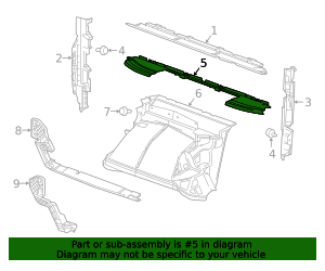 85145156 - Radiator Air Front Lower Baffle 2022-2023 GMC Sierra 1500 ...