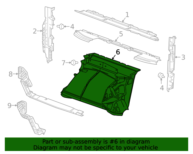 84714865 GM Radiator Air Front Lower Baffle | GM Parts Store