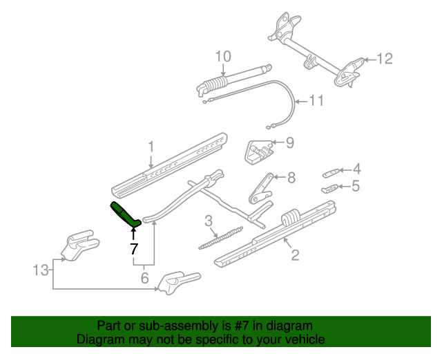 1997-2005 Porsche Seat Track Adjust Handle 996-521-617-01 | Porsche Marin