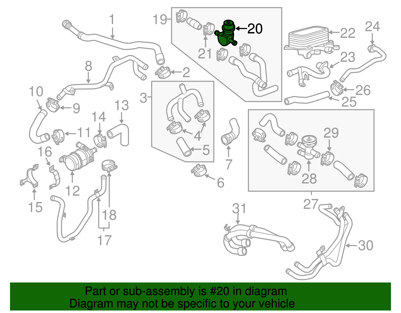 2011-2014 Porsche Water Valve 958-572-809-00 | OEM Parts Online