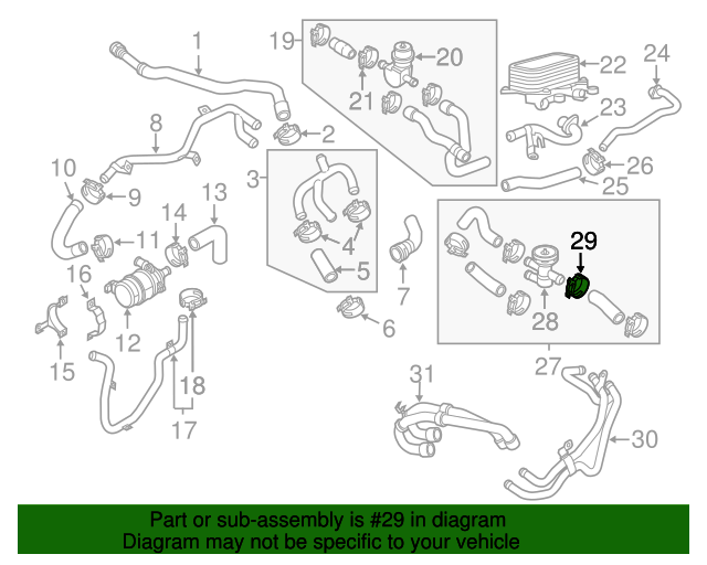 2011-2014 Porsche Vacuum Valve Clamp 958-106-605-00 | Sunset Porsche Parts
