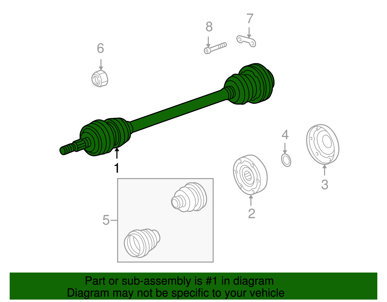 986-332-024-56 - High-Quality CV Axle Assembly for 1997-2002 Porsche ...