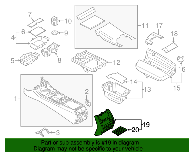 51-16-6-833-803 - Console Trim Panel 2017-2019 BMW | AutoNationParts.com