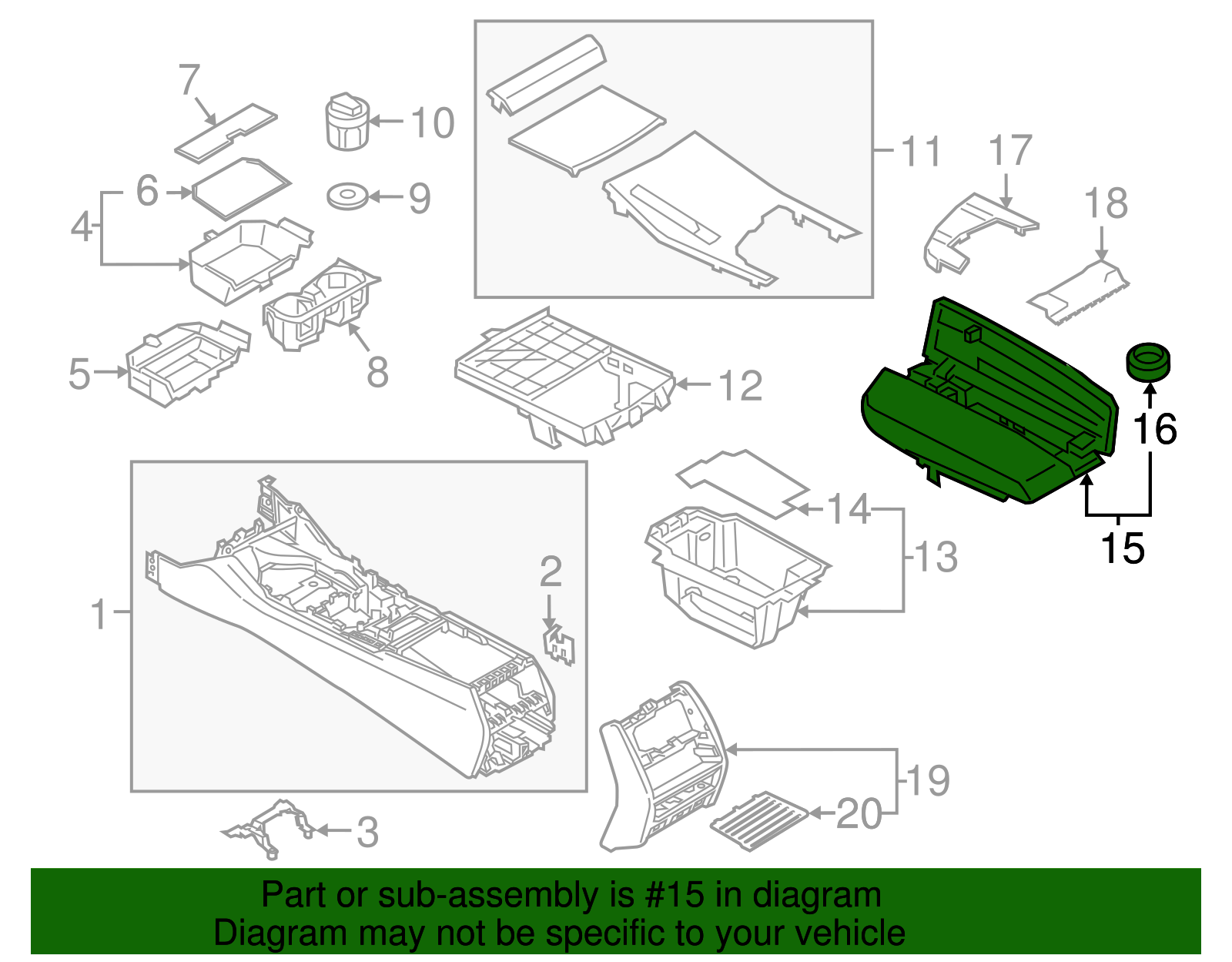 51-16-8-069-051 - 2017-2023 BMW - Armrest | BMWPartsHub