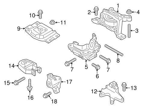 Engine & Trans Mounting for 2014 Ford Escape | Blue Springs Ford Parts