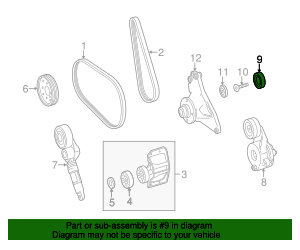 642-200-10-70 - Idler Pulley 2010-2018 Mercedes-Benz | Mercedes-Benz USA Parts