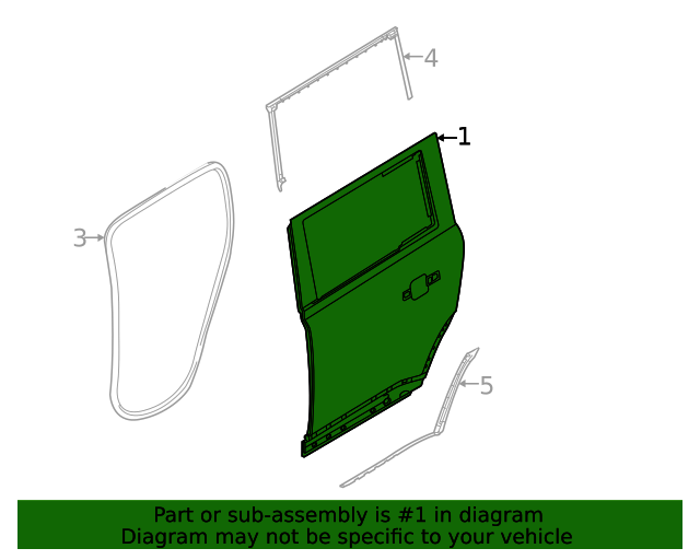 Genuine OEM Door Shell Part# LR131381 Fits 2020-2023 Land Rover: Up To ...