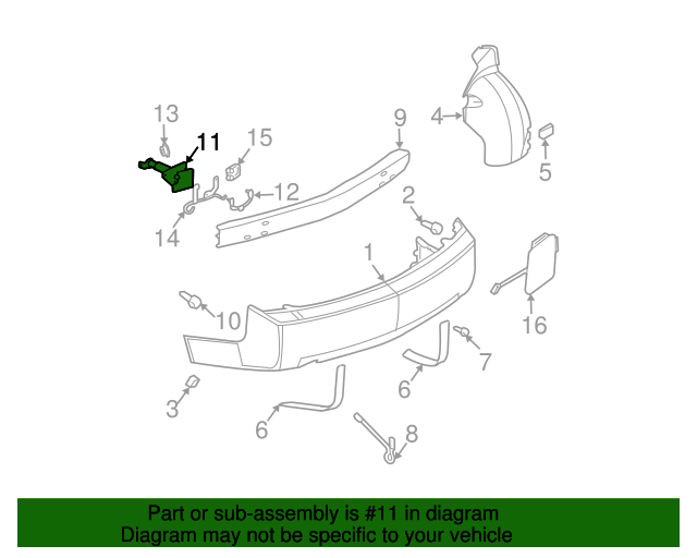 2004-2007 Cadillac CTS F Absorber 25765129 | GMPartsDirect.com