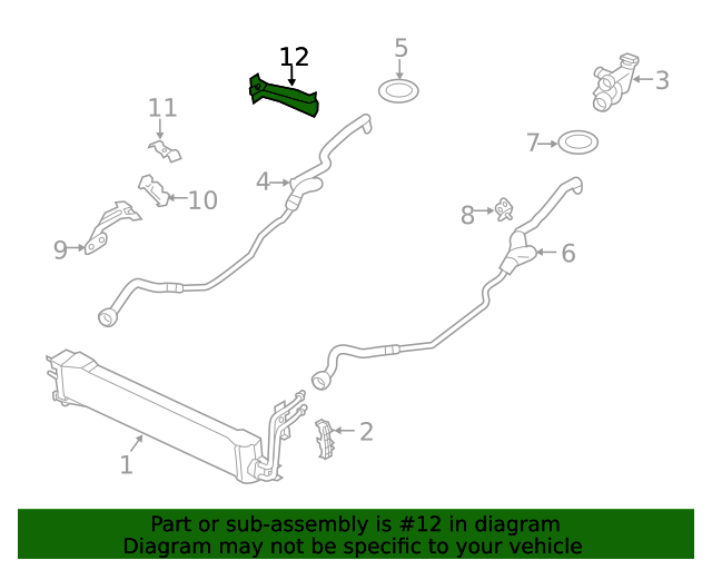 17-22-8-681-184 - Bracket, oil cooler line 2019-2024 BMW | AutoNation Parts