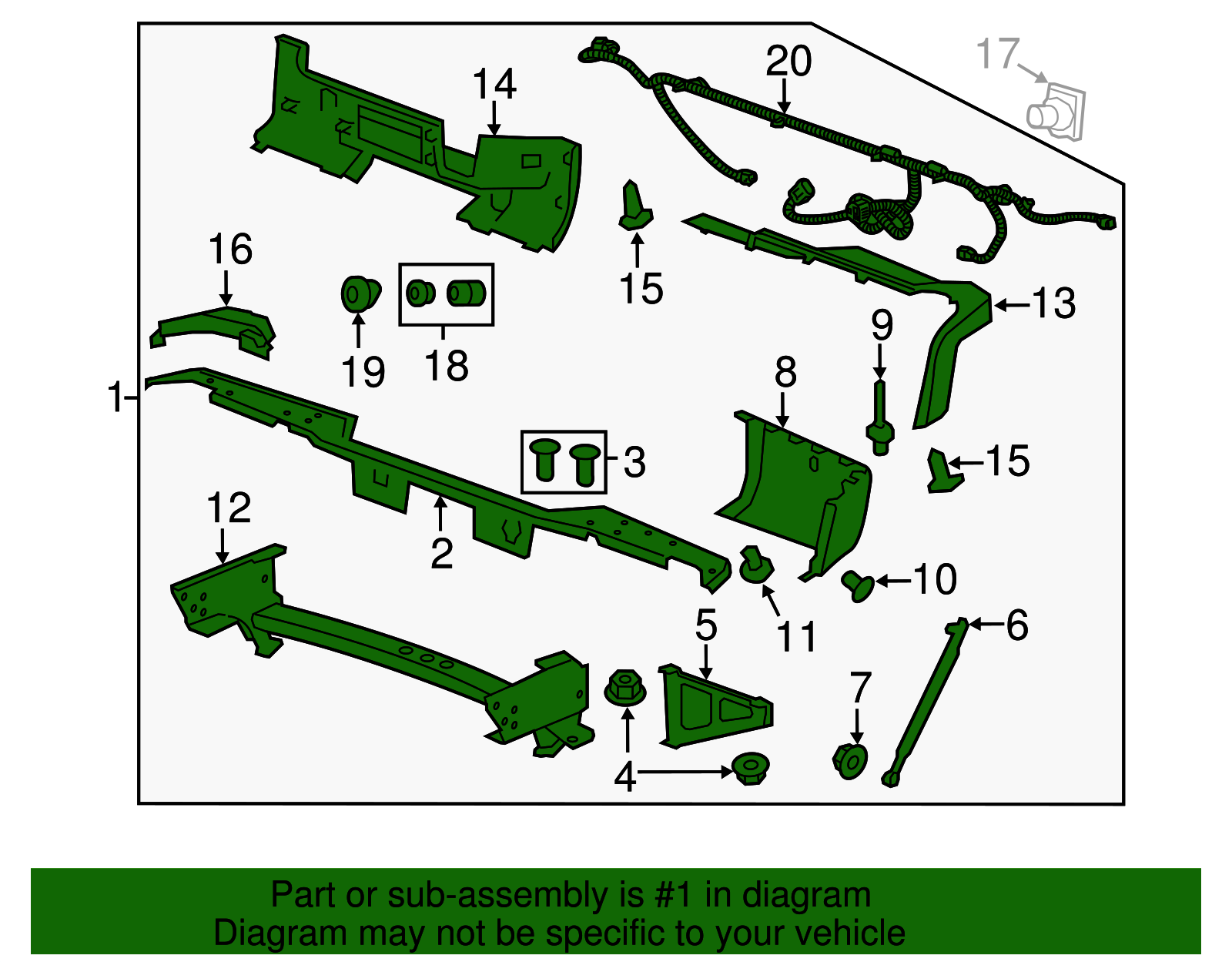 2011-2014 GM Bright Chrome Rear Bumper Impact Bar 22792252 | Shop ...
