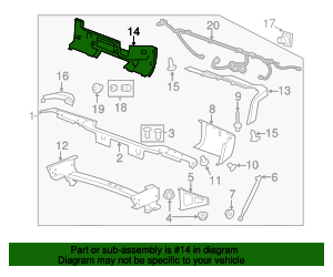 2007-2014 GM Black Rear Bumper Step Center Pad 15284309 ...