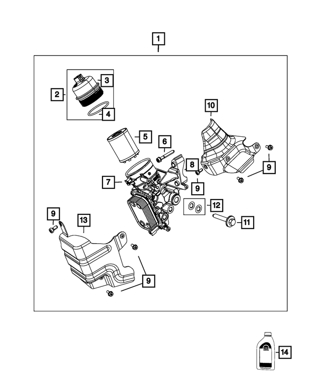 MOPAR OIL FILTER SHIELD - 68320096AA - 68320096AA | Mopar Online Parts