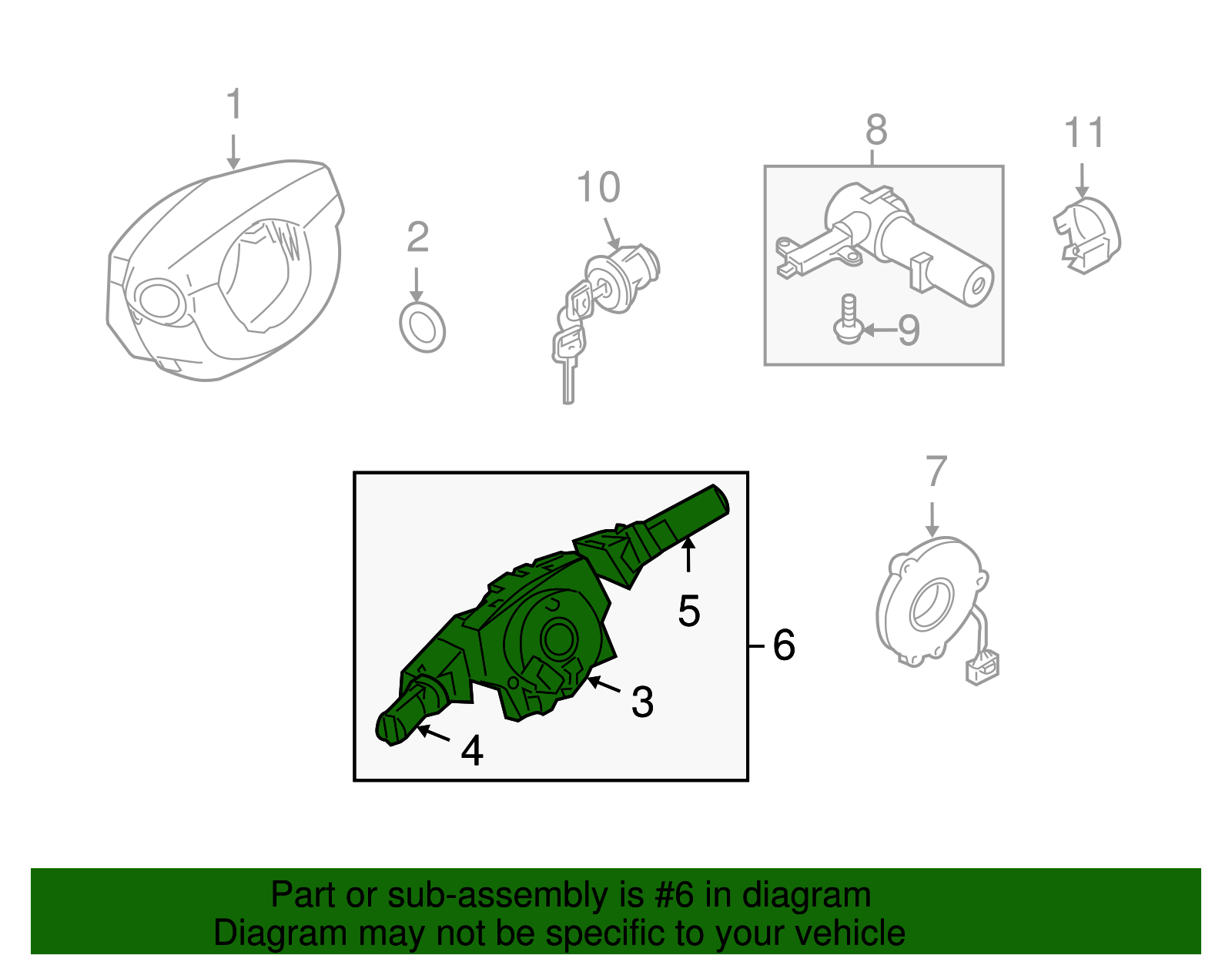 2005-2015 Nissan Combo Switch 25560-9GA8C | Bill Kay Nissan Parts