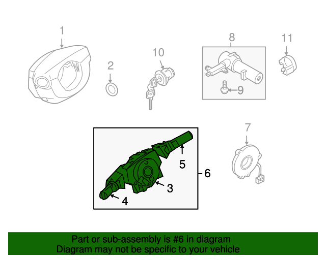 2005-2015 Nissan Combo Switch 25560-9GA8D | Nissan Parts Store