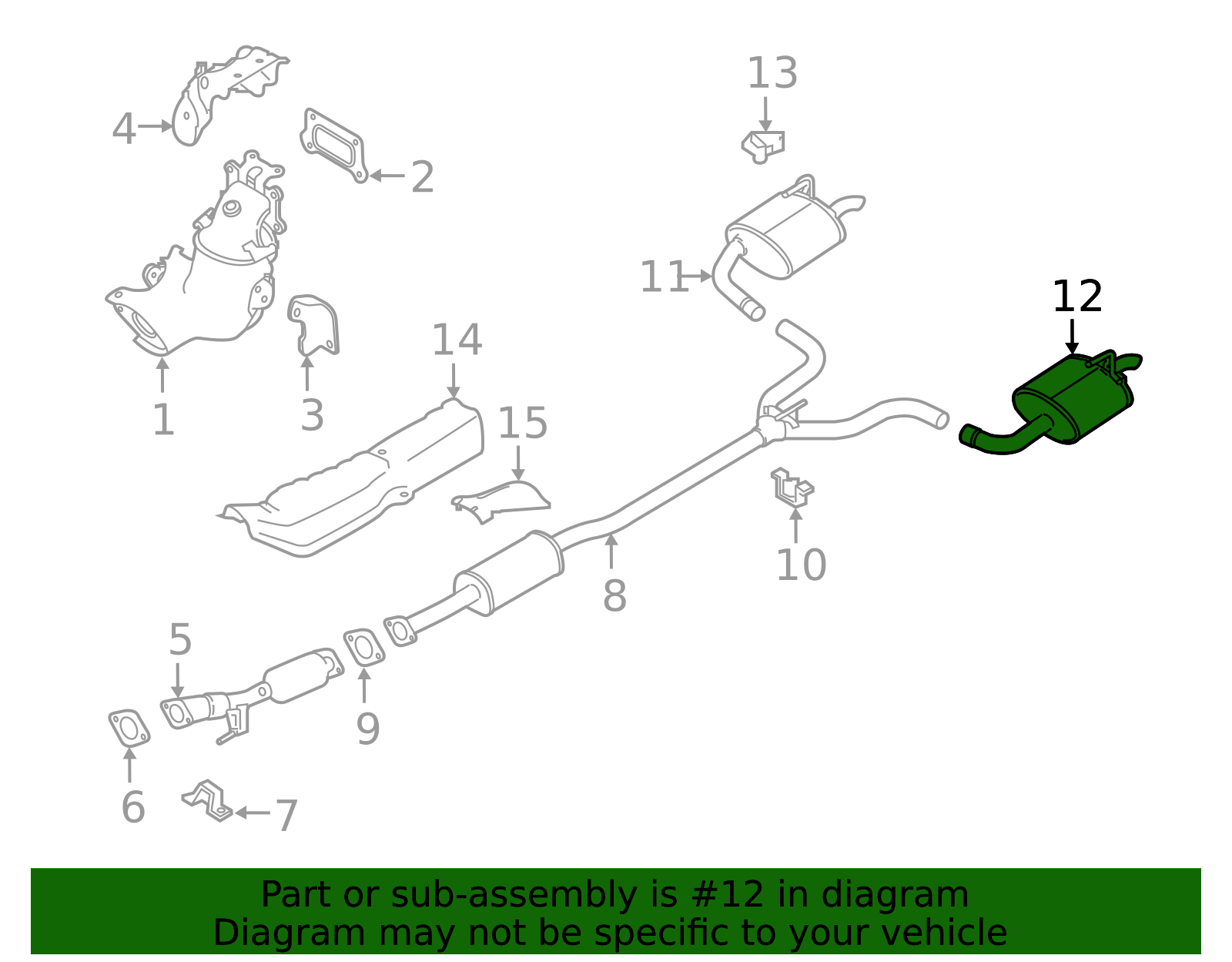 2019-2025 Nissan Altima Muffler 20110-6CA0A | OEM Parts Online