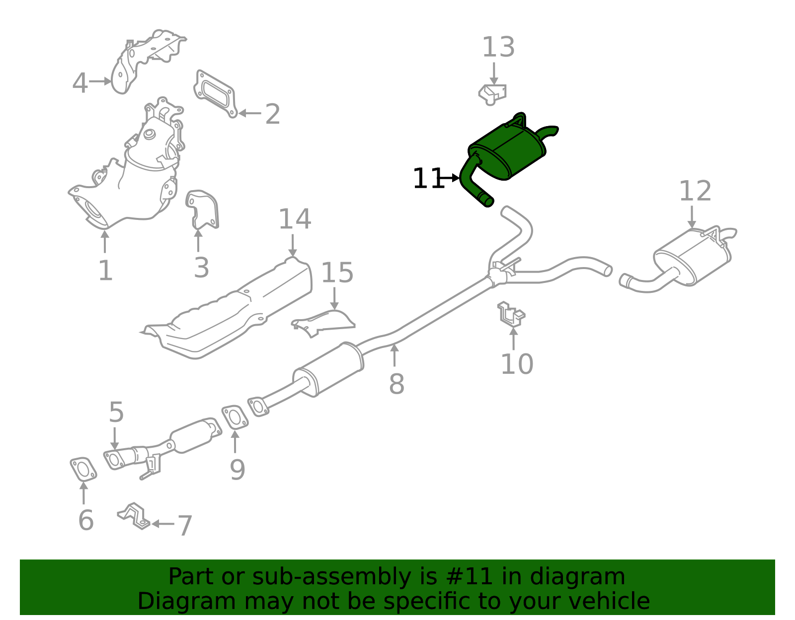 2019-2025 Nissan Altima Muffler 20100-6CA2A | Temecula Nissan Parts