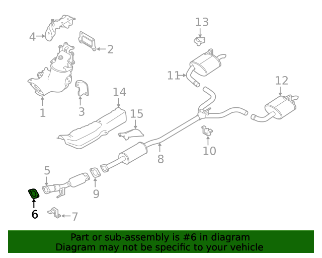 2017-2023 Nissan Converter & Pipe Gasket 20692-1HA0A | TascaParts.com