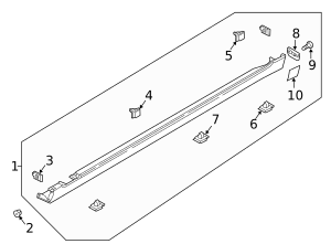 87759-3V000 - Rocker Molding Rear Clip 2012-2022 Hyundai | Group 1 Auto ...
