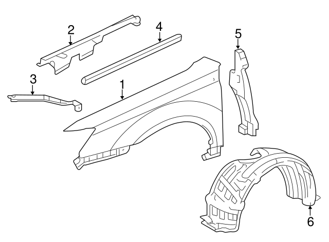 Toyota Fender Liner 53875-AC030 | Auto Parts