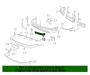 210-885-03-37 - Baffle 1996-1999 Mercedes-Benz | AutoNationParts.com