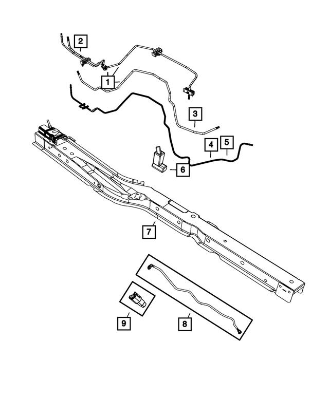2009-2012 Jeep Liberty Fuel Vapor Tube To Canister Tube 52125086AB ...