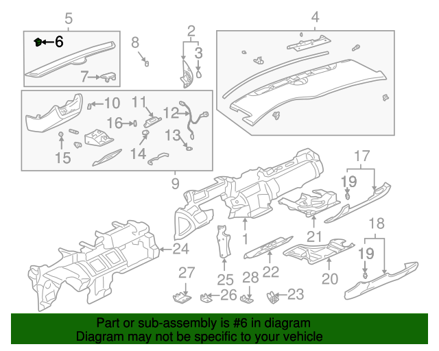 Windshield Pillar Trim Upper Retainer - GM (15965094) | GMPartsDirect.com