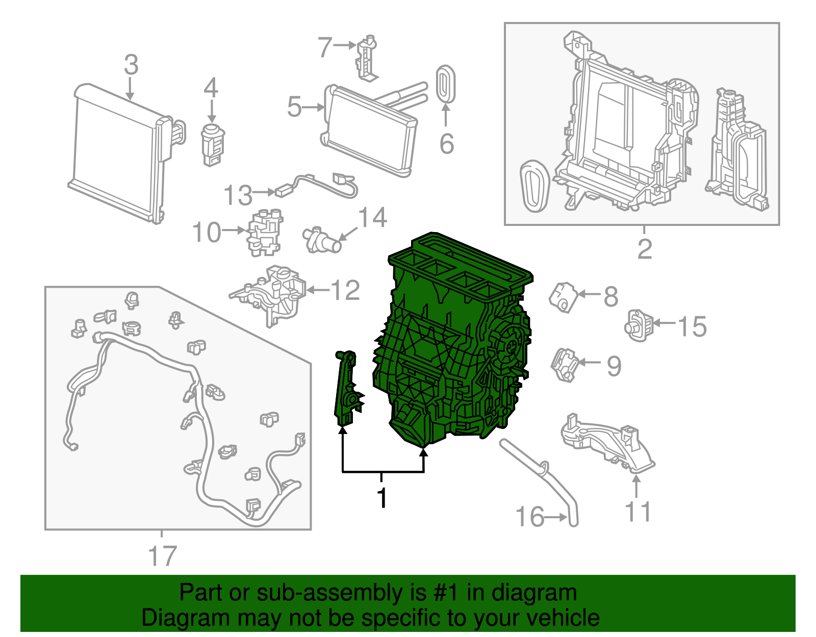 79106-TPG-A51 - 2020-2022 Honda CR-V - AC & Heater Case | Honda Parts Cheap
