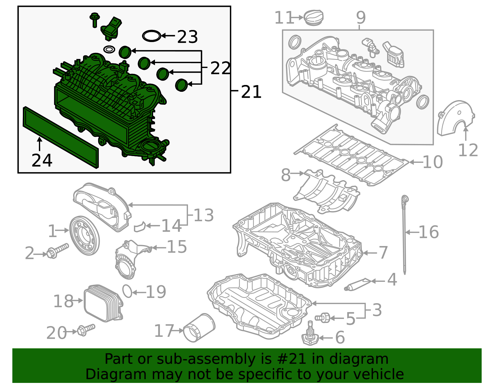 2013-2021 Volkswagen 2013-2021 Volkswagen - Intake Manifold 04E-129-709 ...