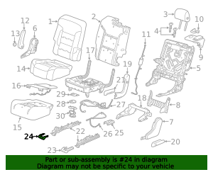 23400609 - Jet Black Rear Driver Side Seat Track Front Outboard Cover ...