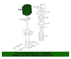 2017-2019 Ford Fusion Coil Spring JS7Z-5310-B | QuirkParts
