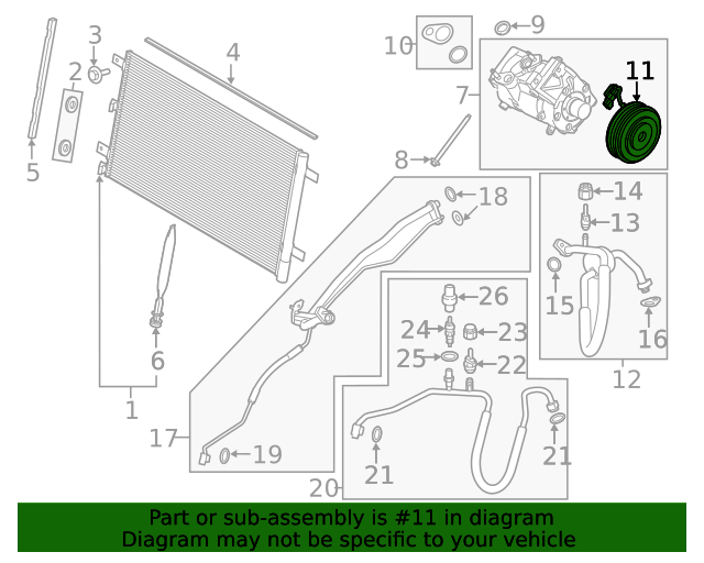 OEM Ford A/C Compressor Clutch For 2021-2024 Ford F-150 - Part No. ML3Z ...