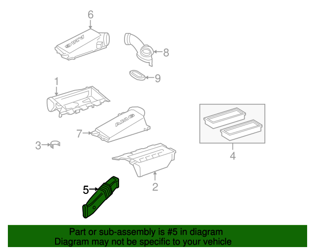 156-094-07-82 - Engine Air Intake Hose 2007-2011 Mercedes-Benz ML 63 ...
