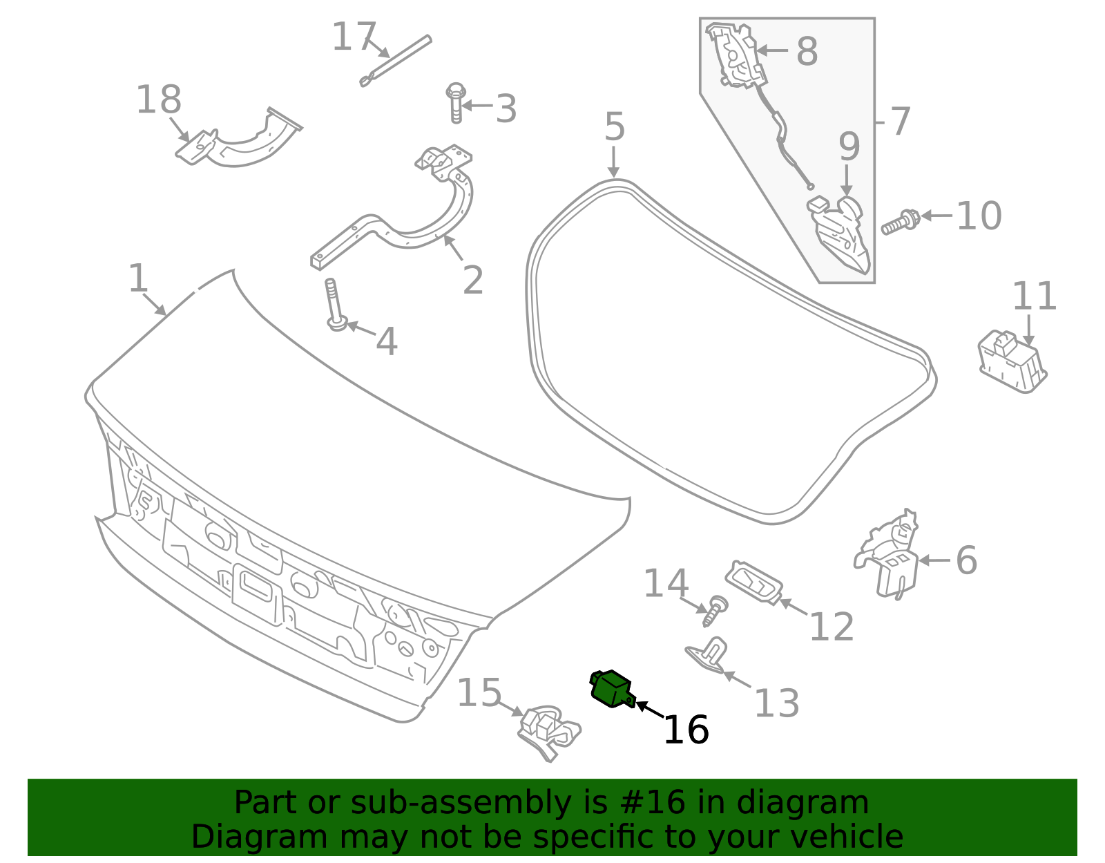 81260-D2510-PH3 - High-Quality Deck Lid Handle for 2020-2022 Genesis ...