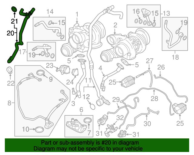 11537598343 - 2010-2014 BMW Engine Coolant Hose (11-53-7-598-343) | BMW ...
