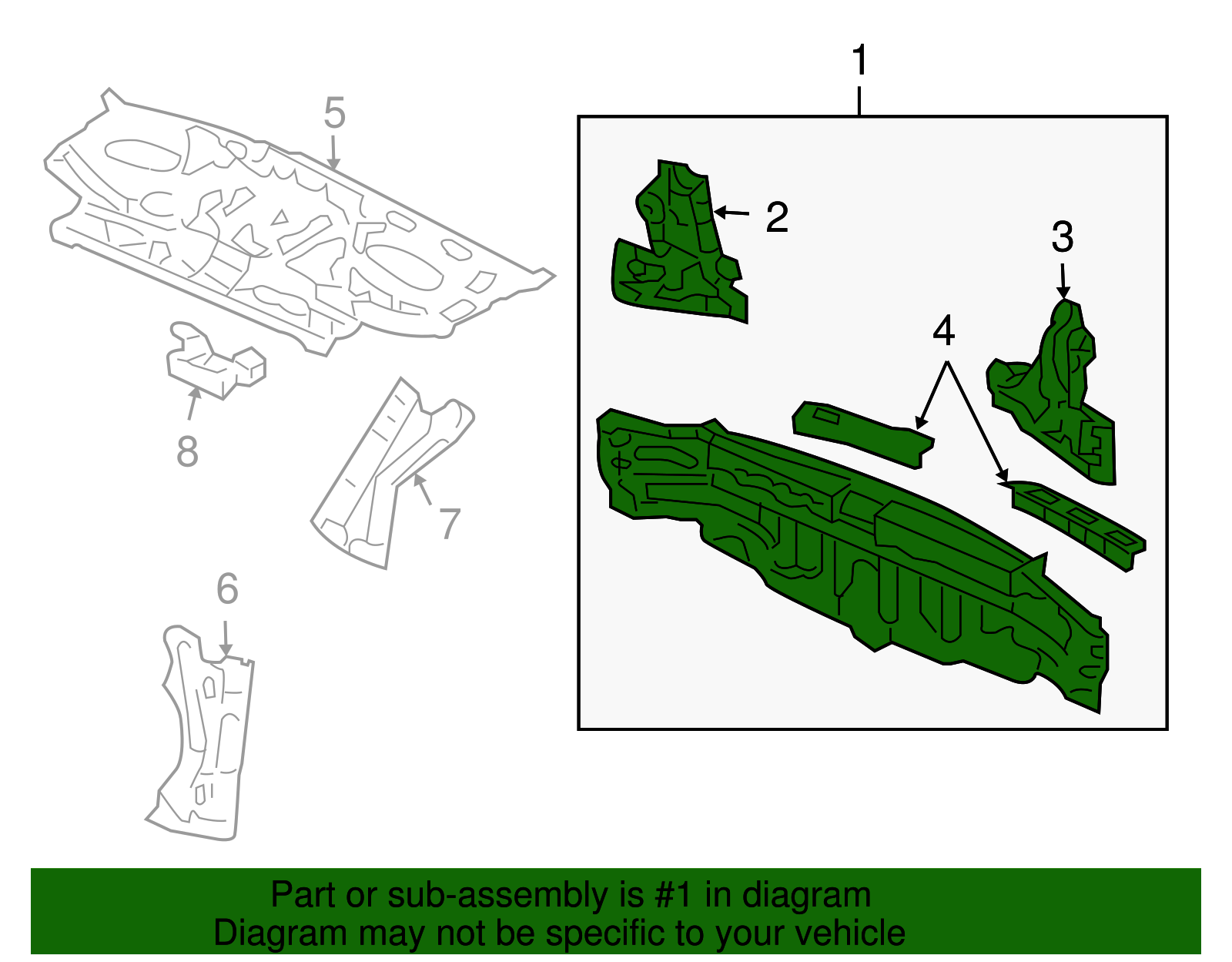 66100-SDA-A00ZZ - Rear Body Panel 2003-2005 Honda Accord | Honda Parts ...