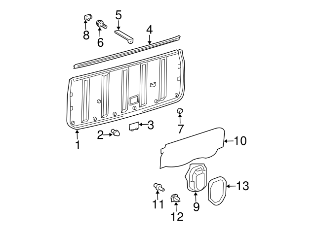 2003-2009 Toyota 4Runner Liftgate Trim Cover 67848-35020 ...