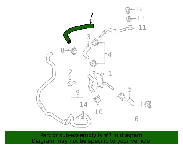 2019-2023 Toyota Radiator Coolant Hose G9225-0R020 | Toyota Parts Center